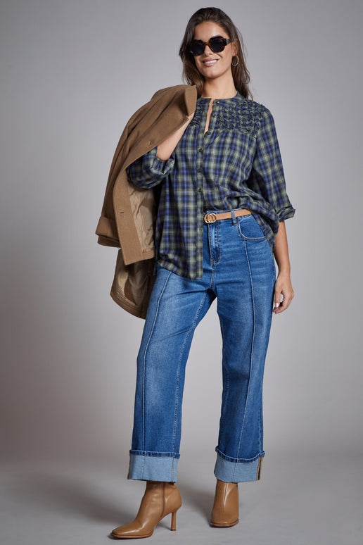 Cuff Hem Jean in MIDWASH | DENIM