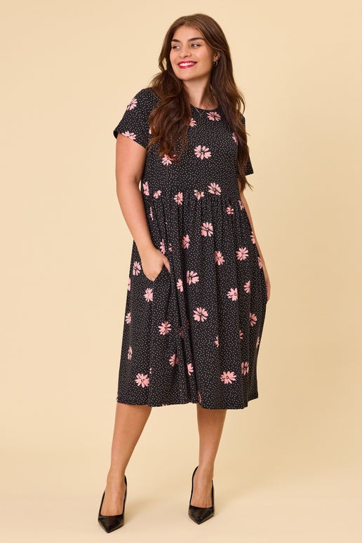 Daisy Spot Weekend Dress in BLKPINK | DRESSES